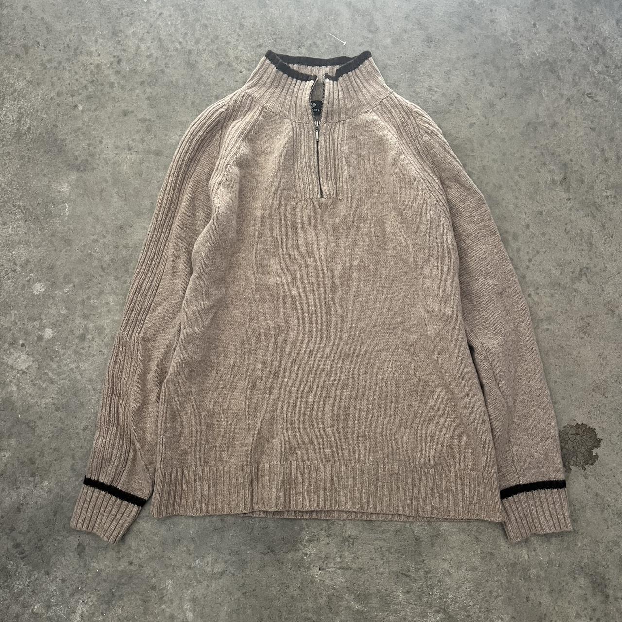 2000’s hallensteins pure wool quarter zip states a... | Depop