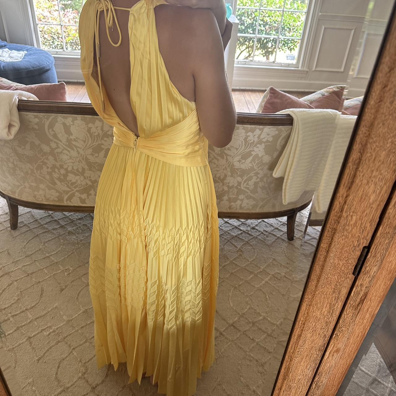 Acler Bettencourt Pleated Satin Midi Dress in... - Depop