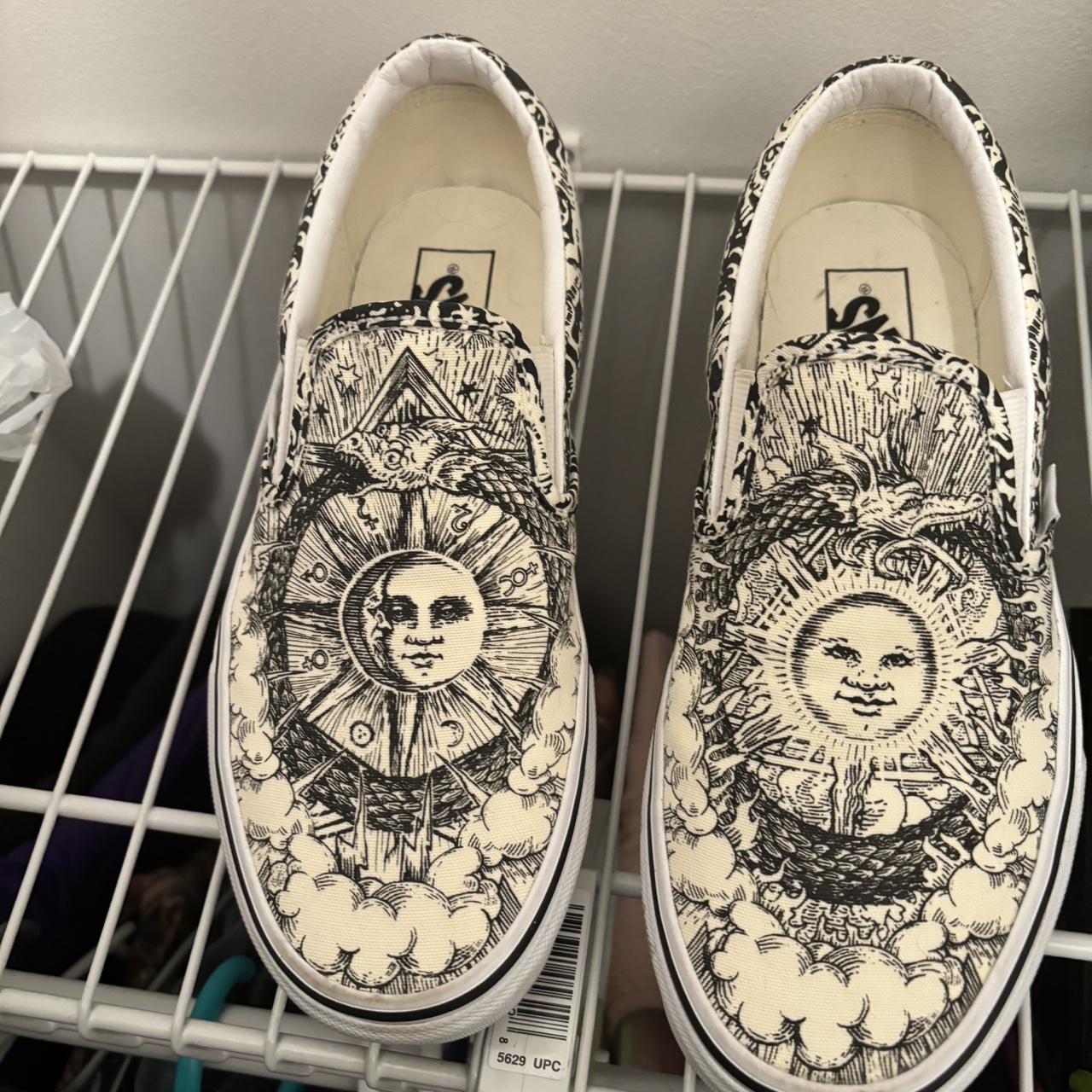 Celestial Vans Sun and Moon #celestial #space #sun... - Depop