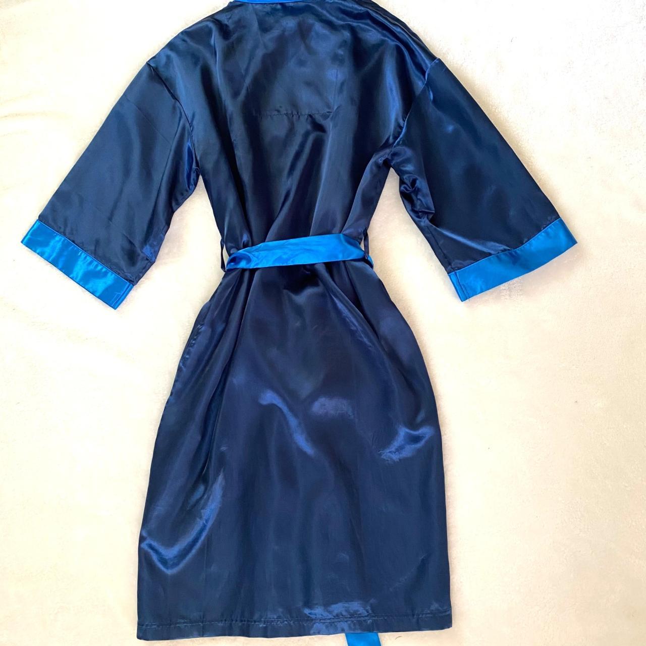 vintage Playboy bunny underwear silky blue robe mens... - Depop