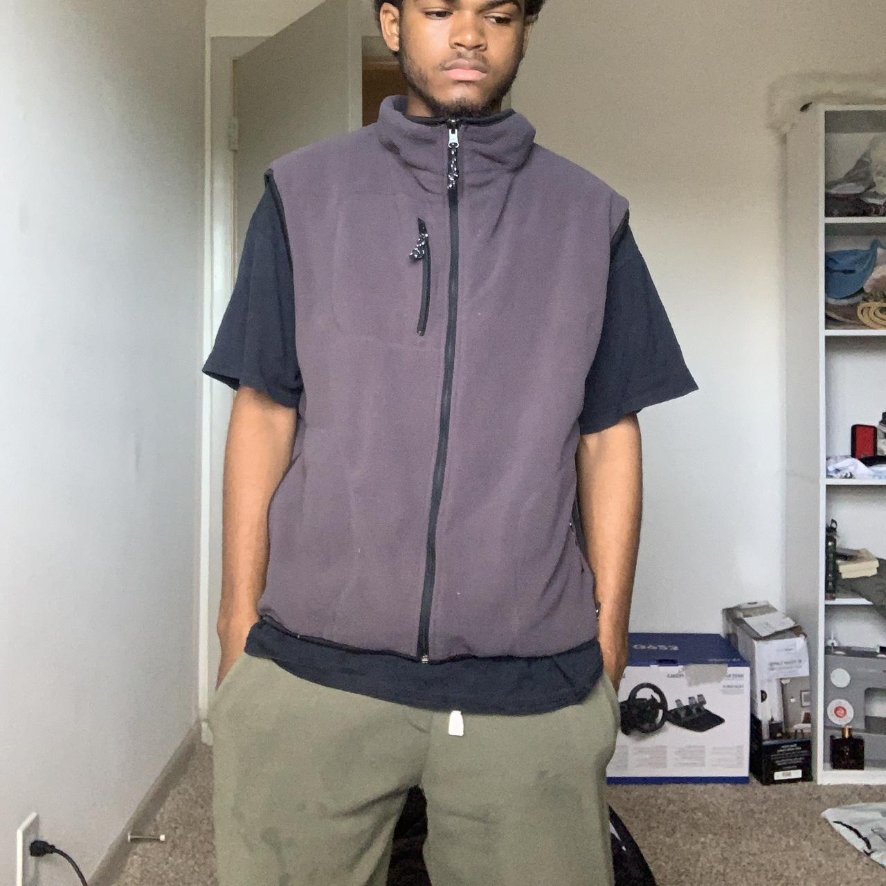 Grey fleece vest by Vail gear Size M mens 100%... - Depop