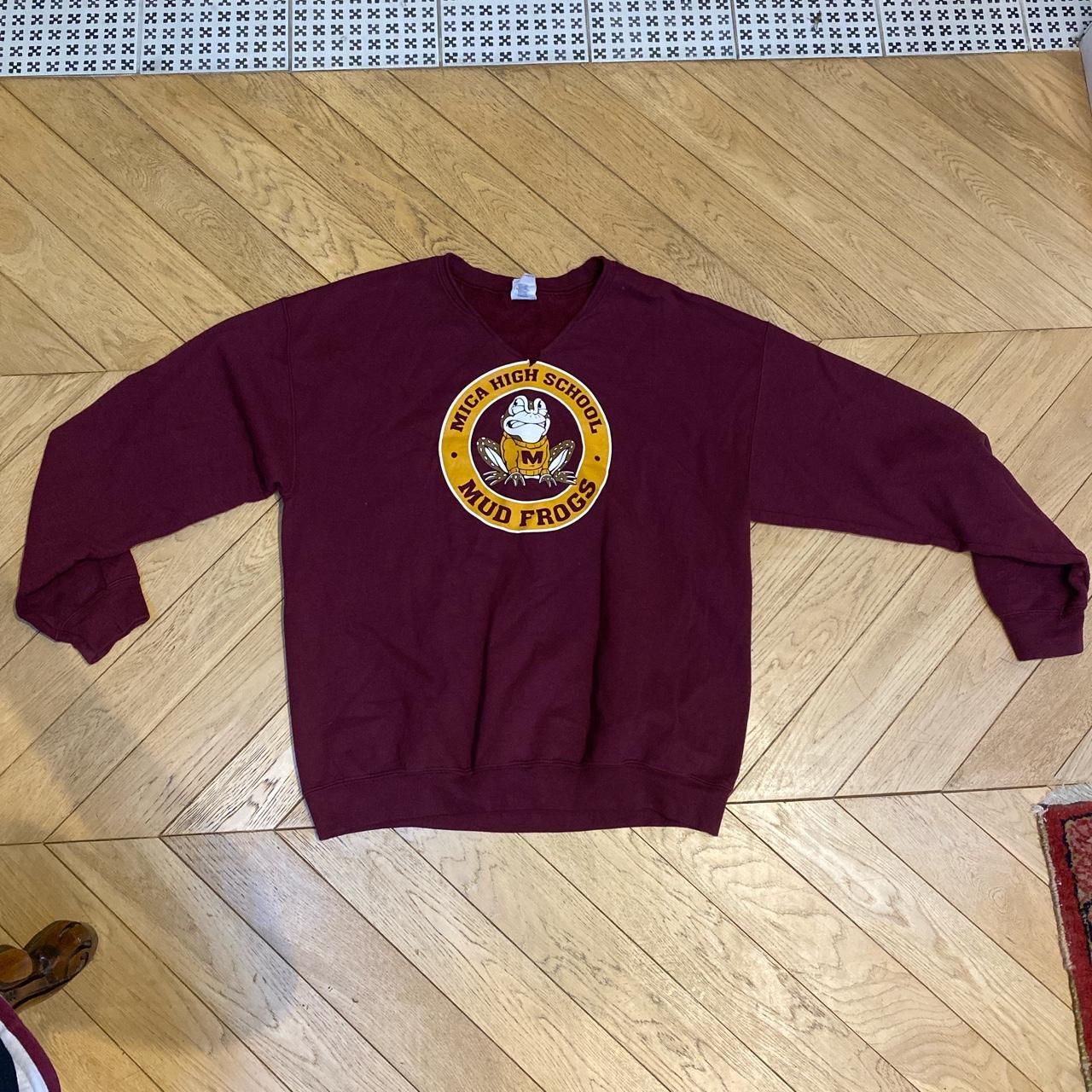 Vintage v neck high school jumper 7/10 condition... - Depop