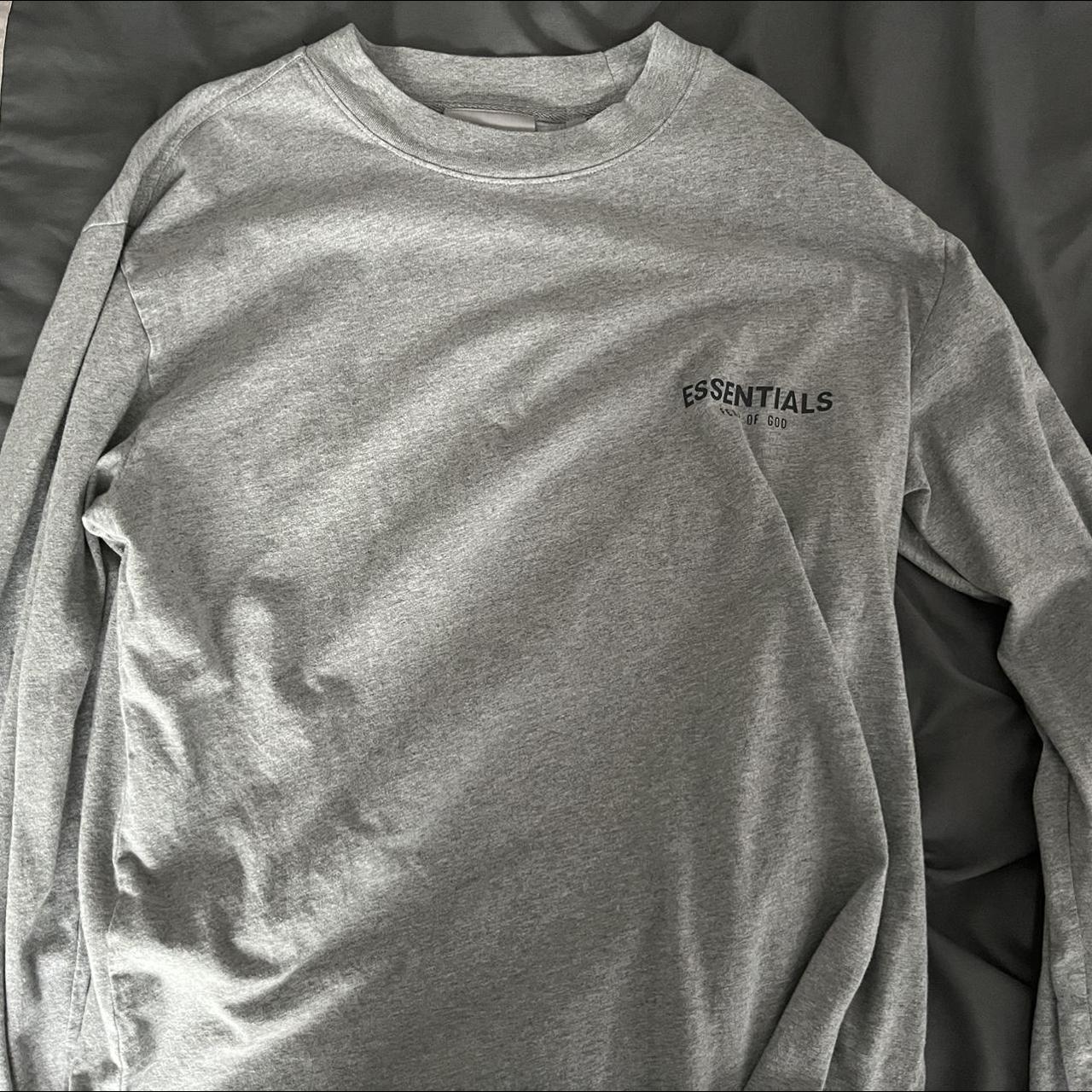 Essentials grey long sleeve Size medium fits... - Depop