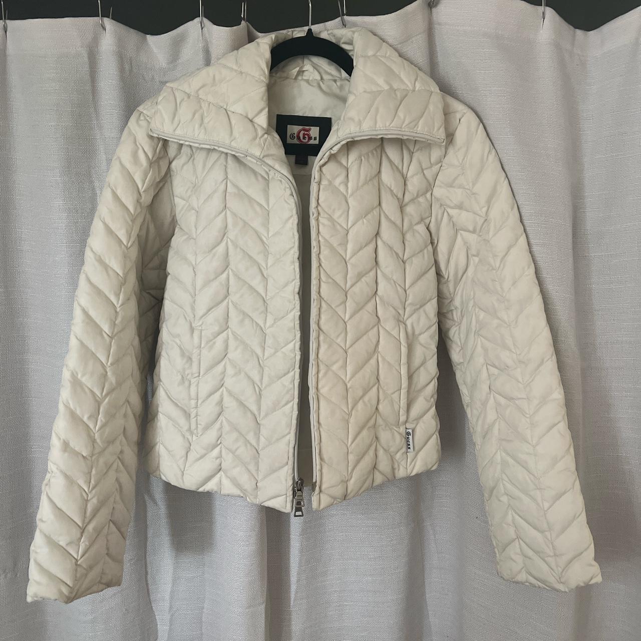 Guess Women's White Jacket | Depop