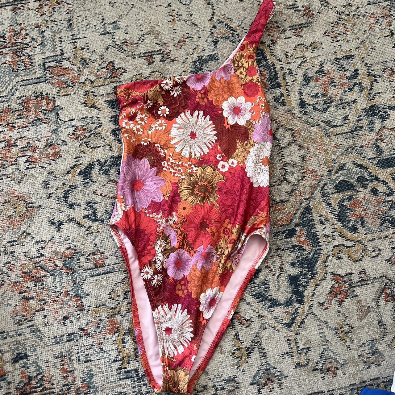 Floral PacSun one piece In new condition Only worn... - Depop