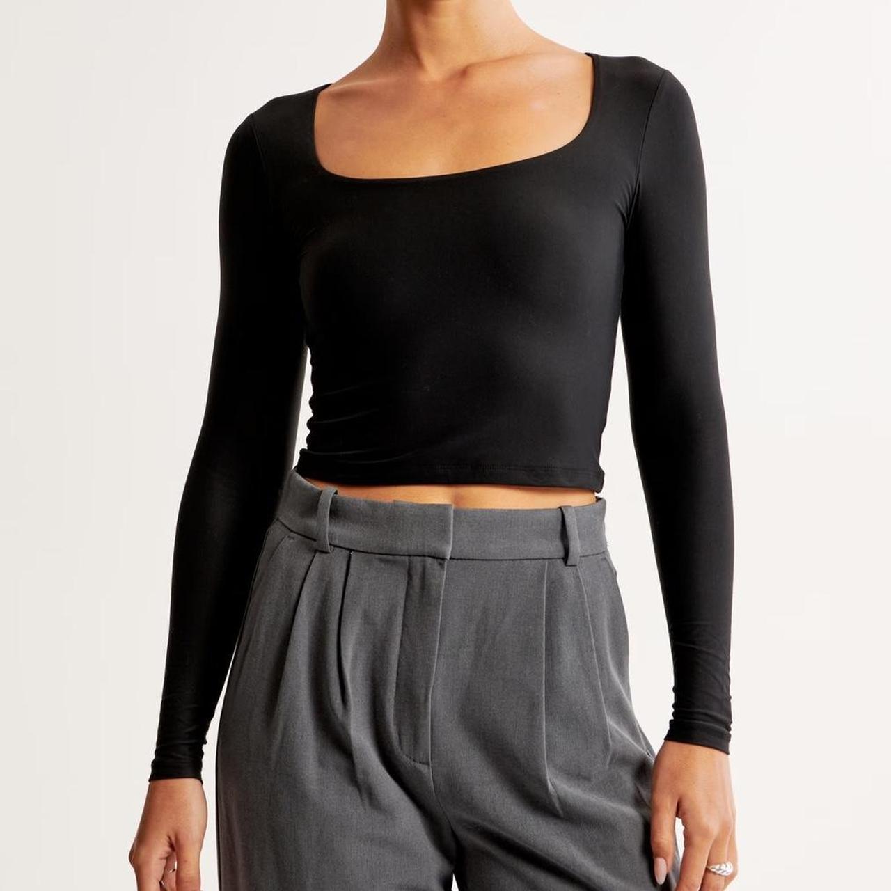 Abercrombie & Fitch Soft Matte Seamless Long-Sleeve... | Depop