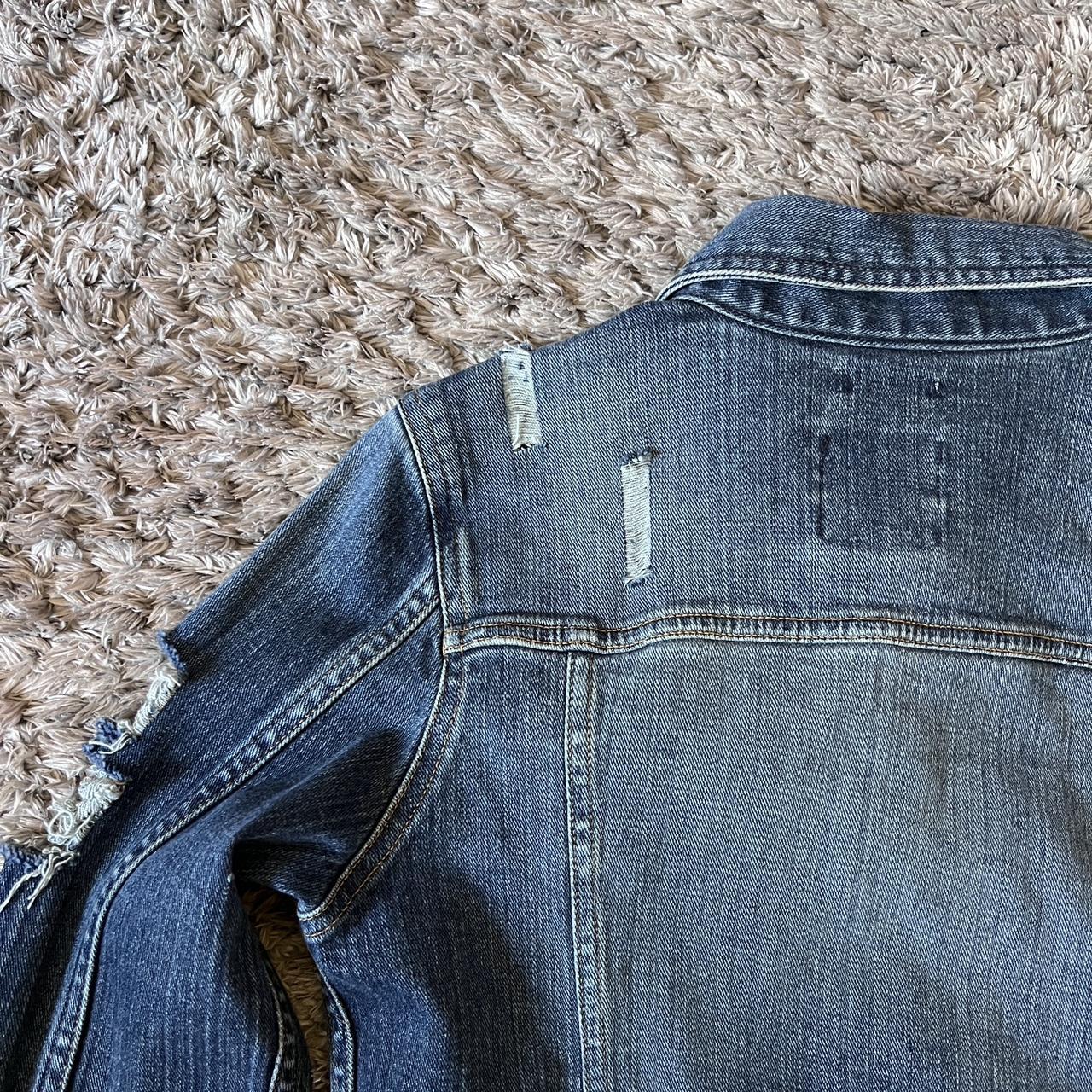 Vintage 90s old navy ripped Jean jacket Super high... - Depop
