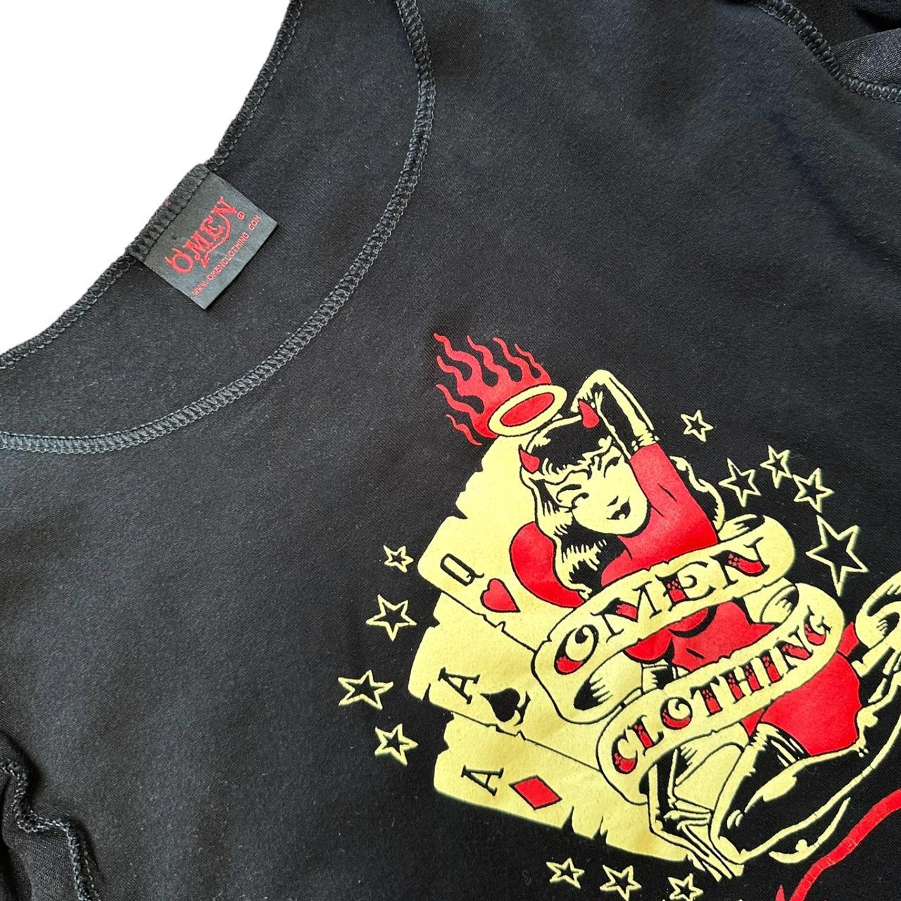 Y2k 2000s gothic rare omen clothing graphic print... - Depop