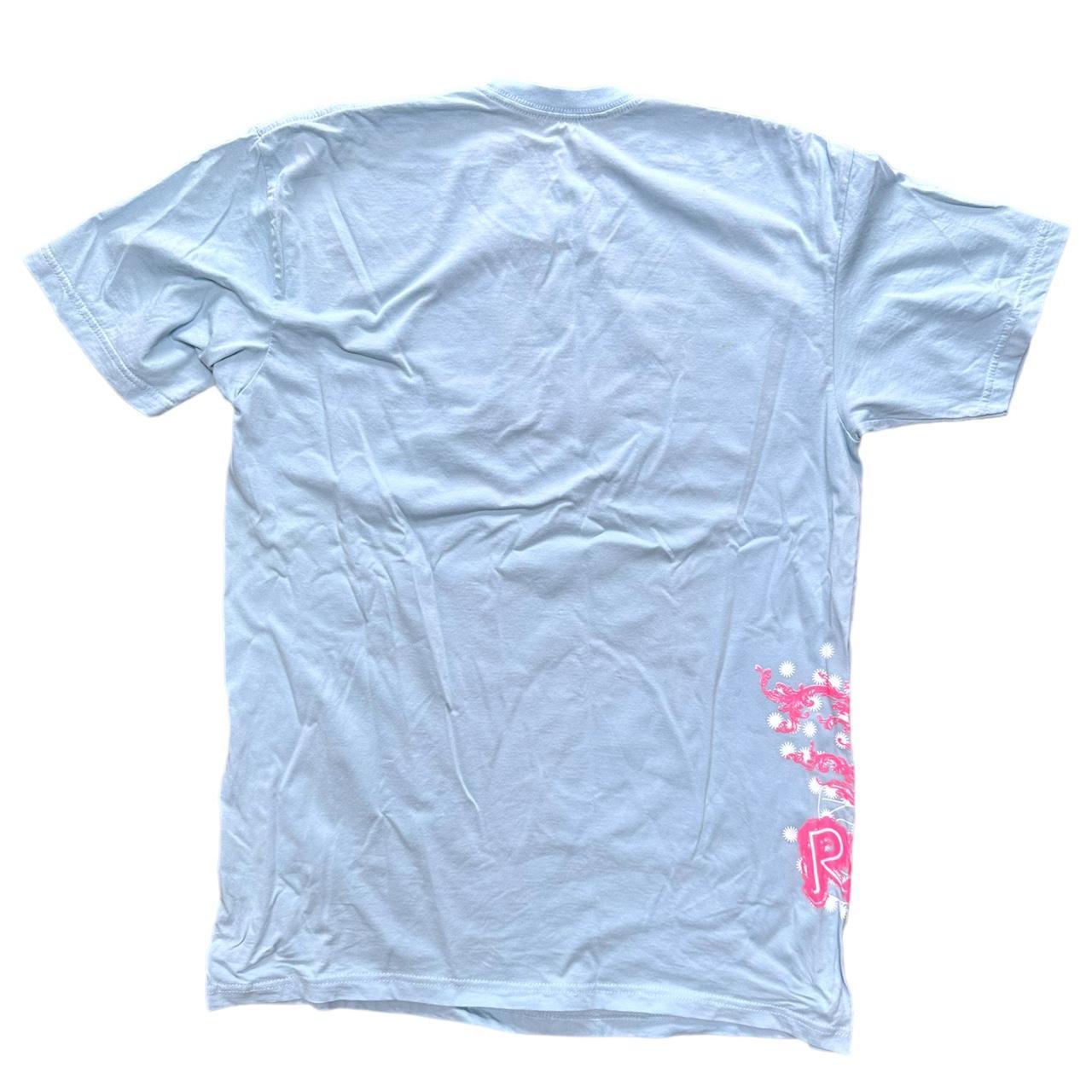 2000s emo scene blue ride the rocket T-shirt with... - Depop