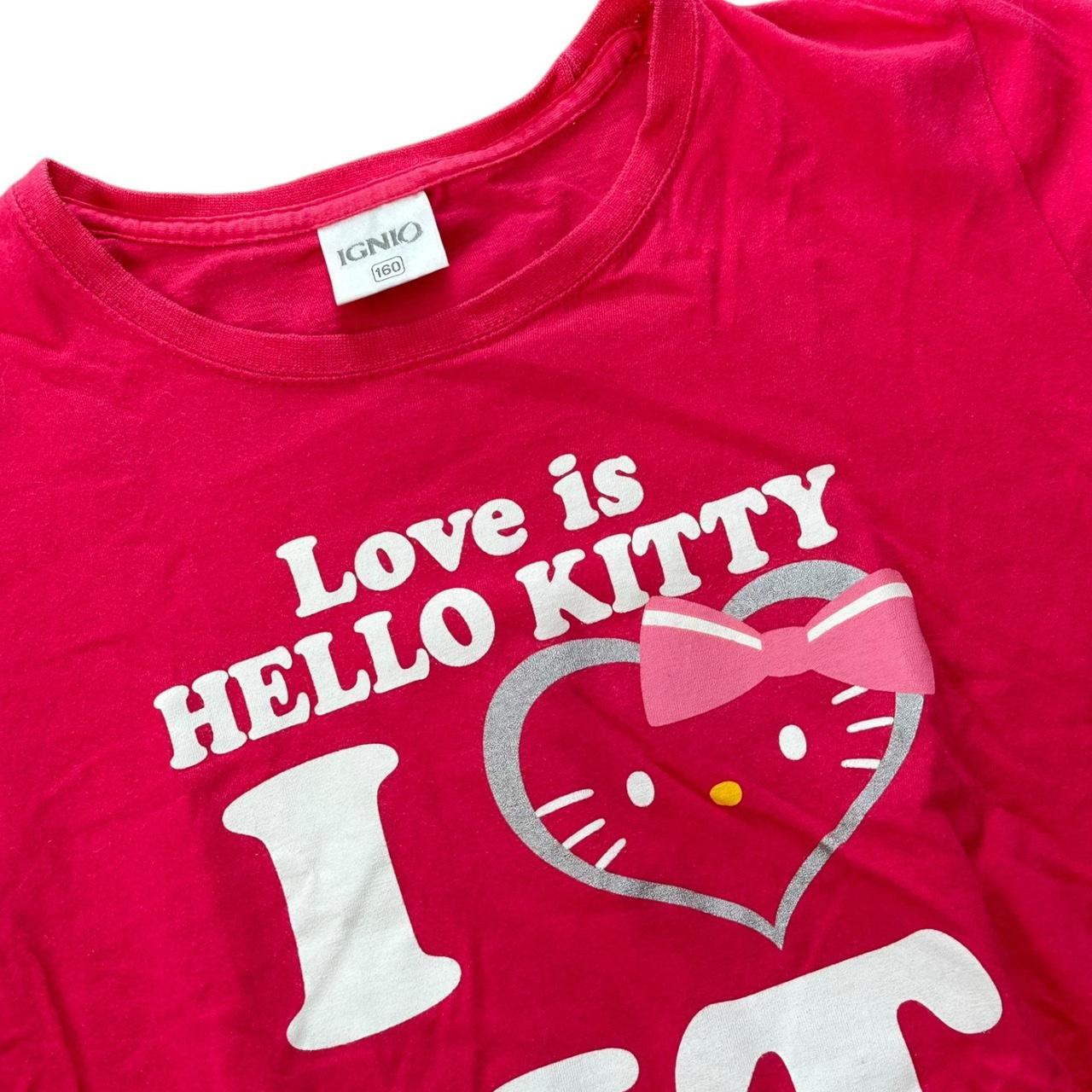 Y2k Mcbling Hello Kitty Hot Pink Slogan Graphic Depop