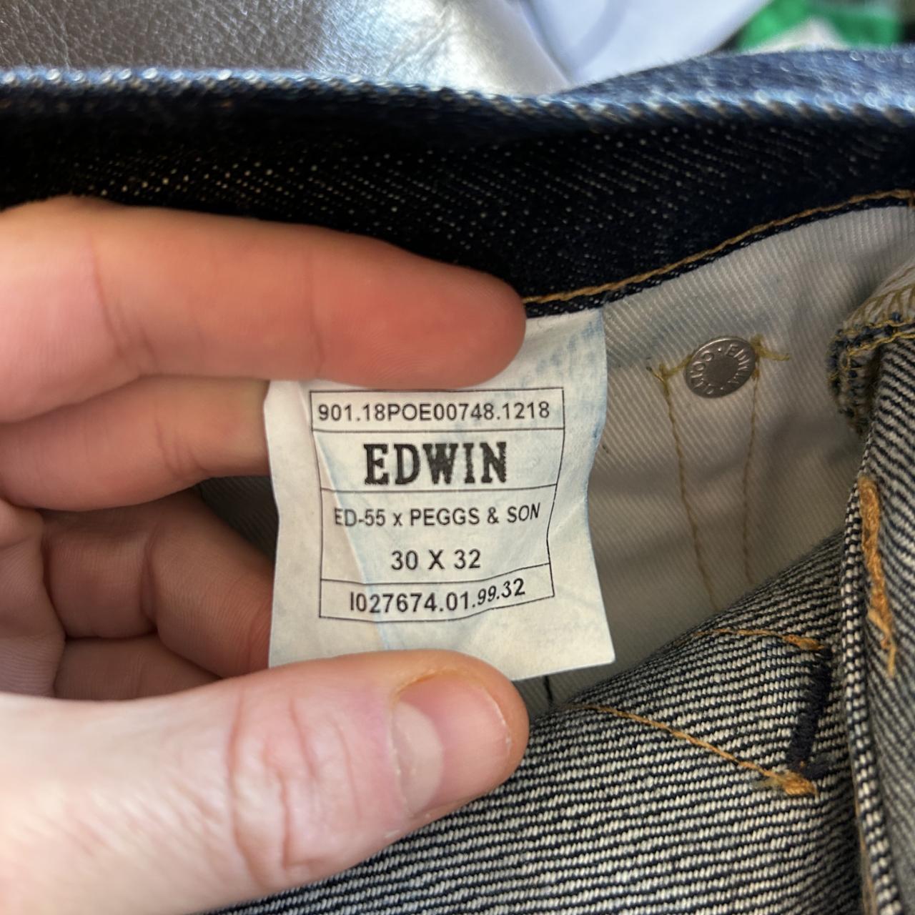 Edwin Men's Navy Jeans Slightly washed and special... - Depop