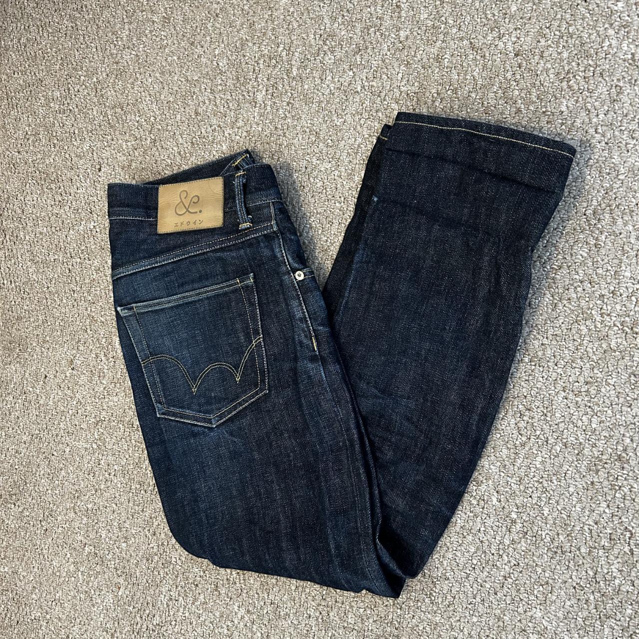 Edwin Men's Navy Jeans Slightly washed and special... - Depop