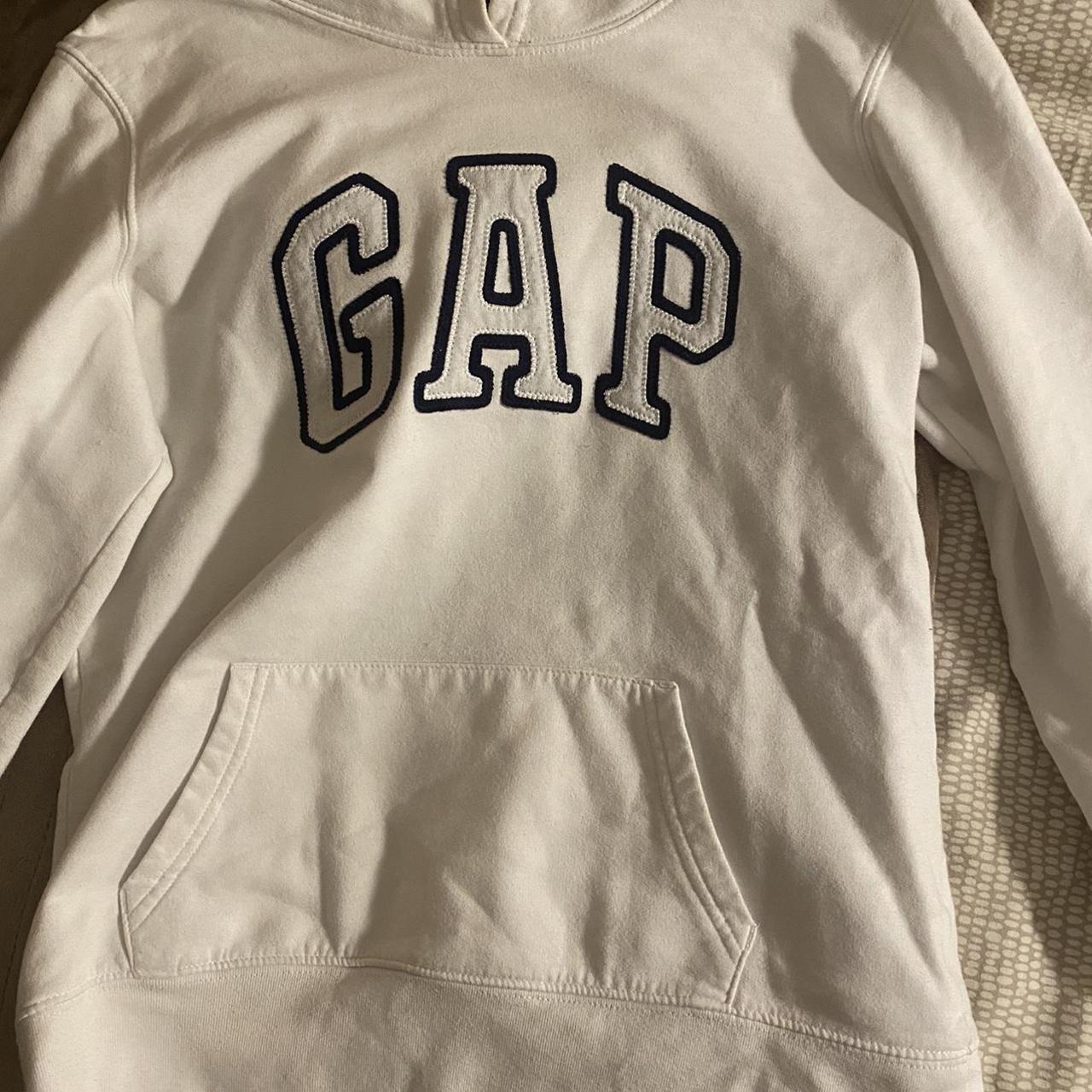 White Gap Hoodie Lightweight perfect for summer... - Depop