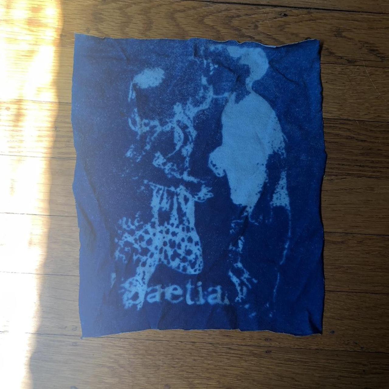 1/1 SAETIA BACK PATCH handmade by me, cyanotype!... - Depop