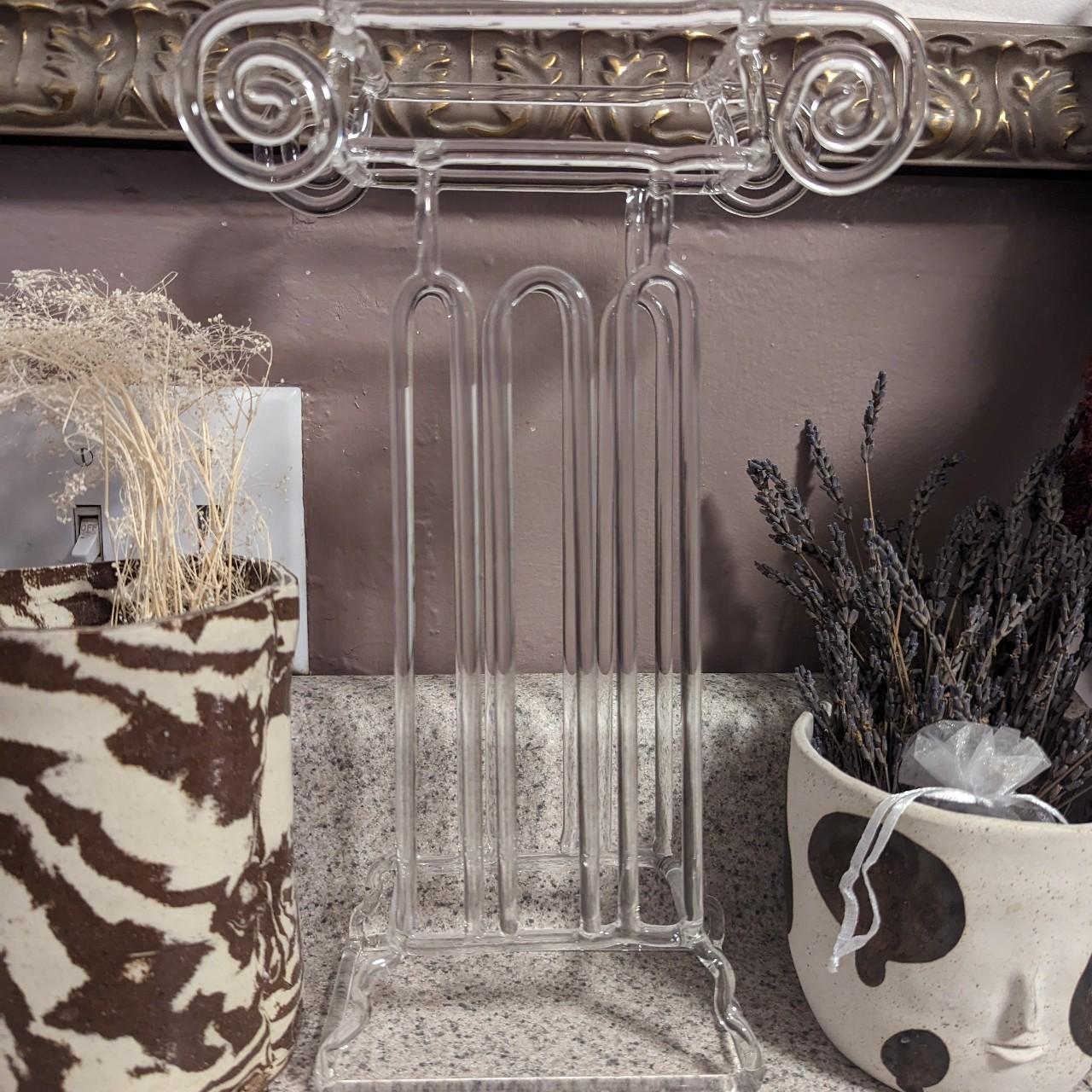 Handmade designer Grecian glass column vase.... - Depop