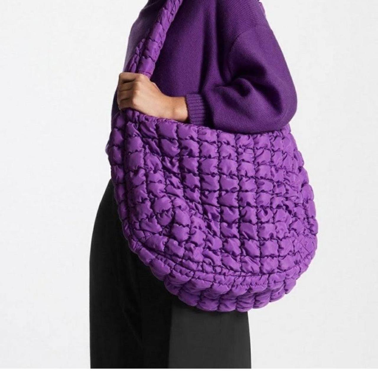 Cos oversized purple quilted bubble bag. Wear... - Depop