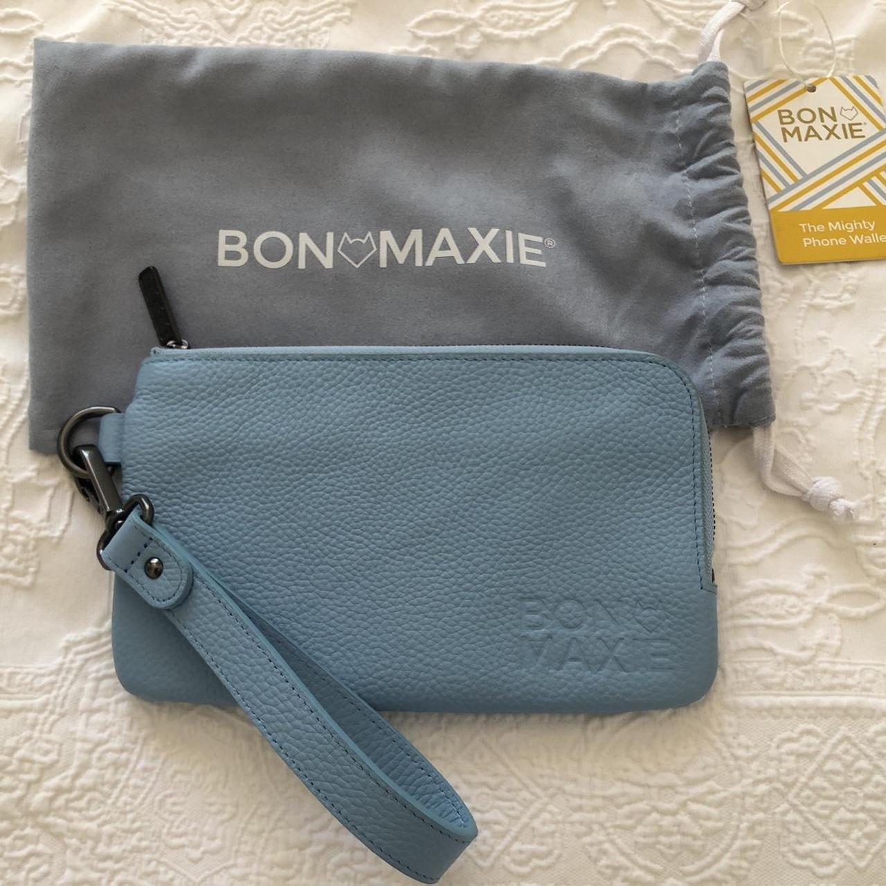 Powder blue, full grain leather Bon Maxie phone... | Depop