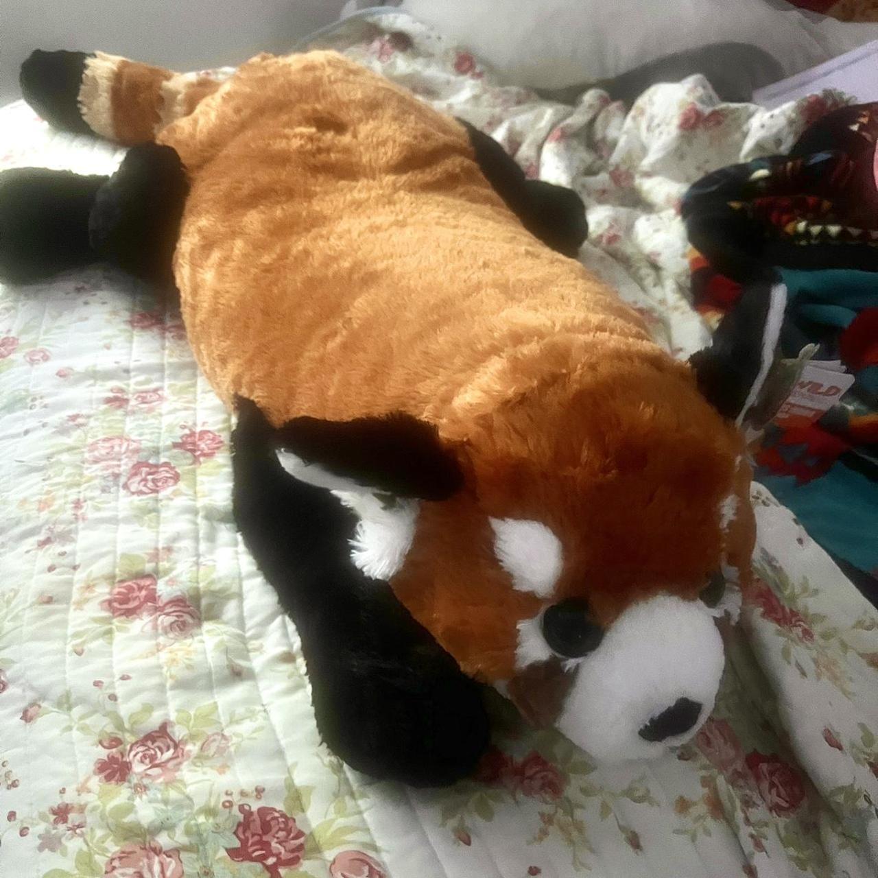 jumbo red panda plush 30" red panda plush new with... - Depop