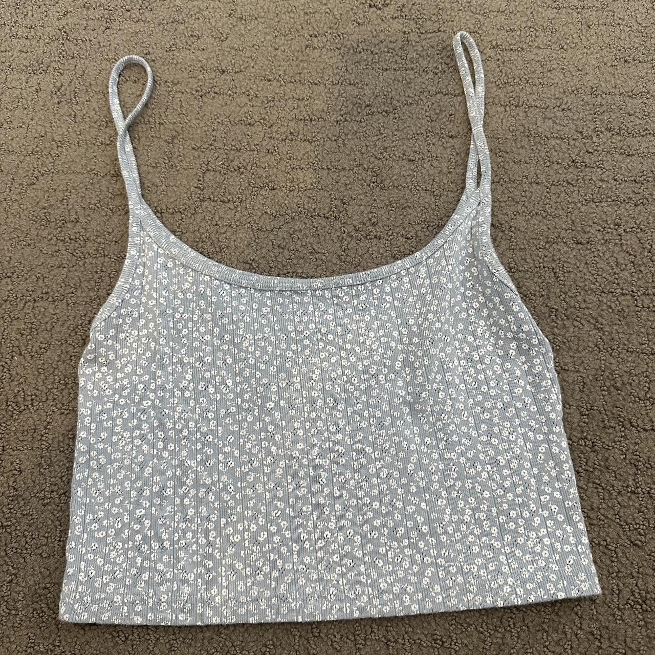 blue brandy tank top... - Depop