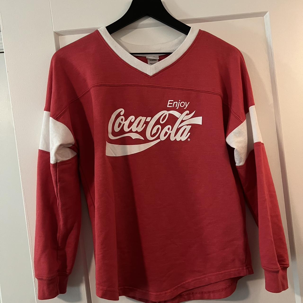 Coca-Cola Women's Red and White Shirt | Depop