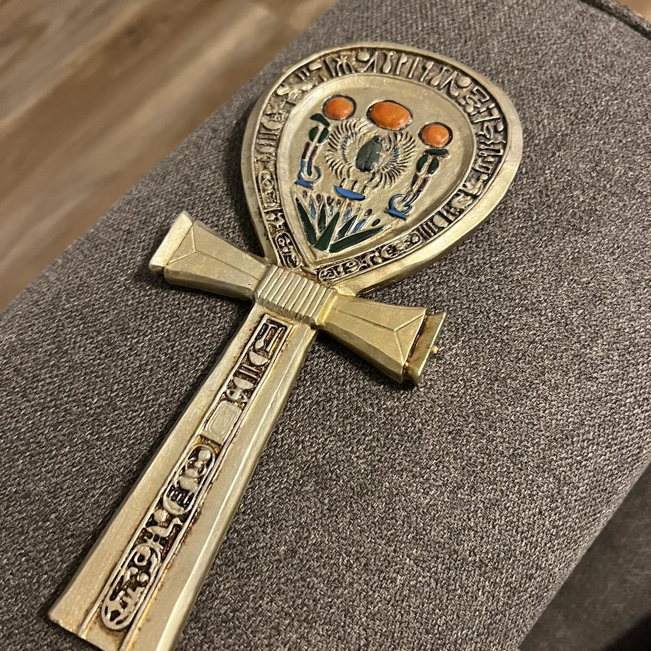 Handheld Ankh Mirror About 10 inches Bought at the... - Depop
