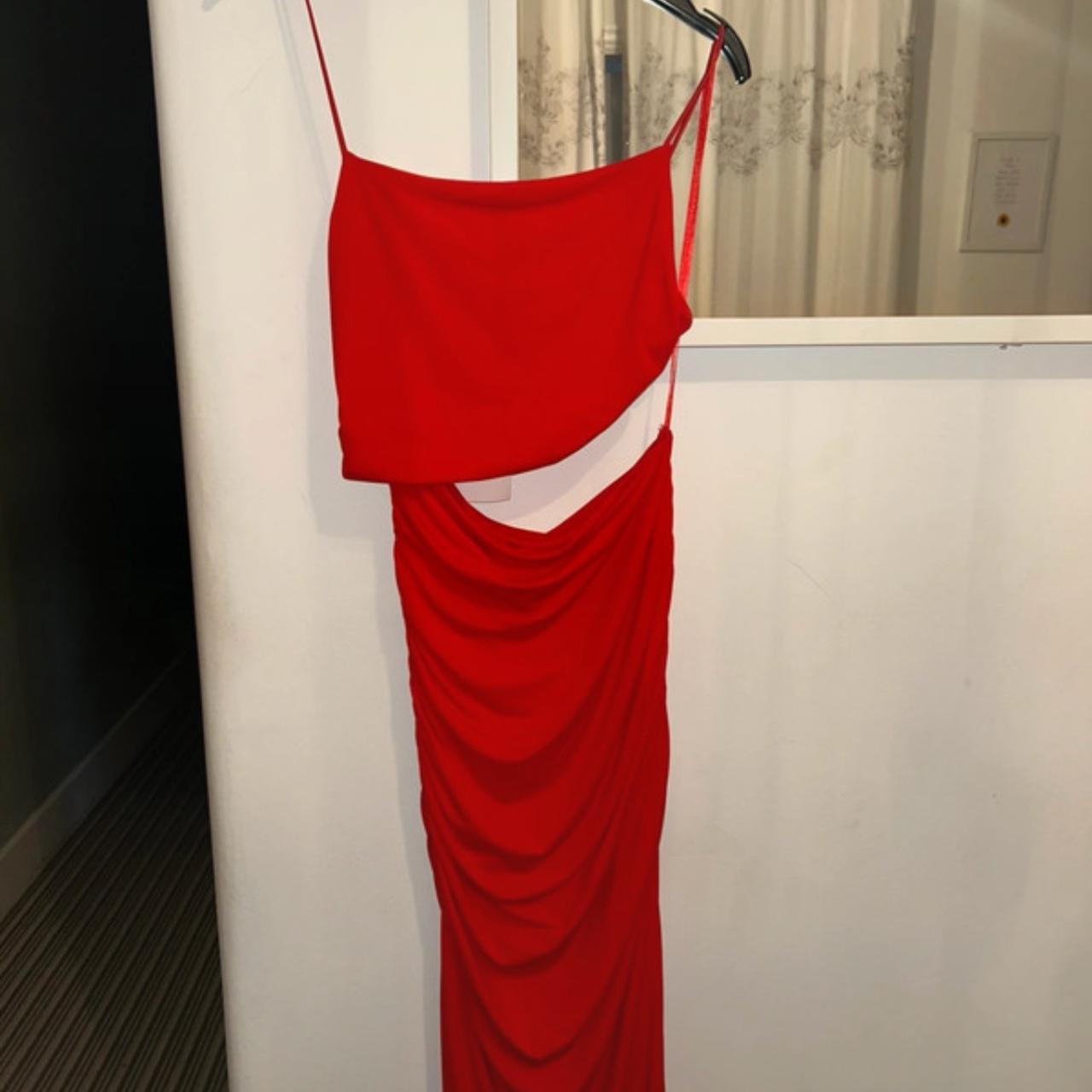 Red Zara Dress only ever worn to try on | Depop