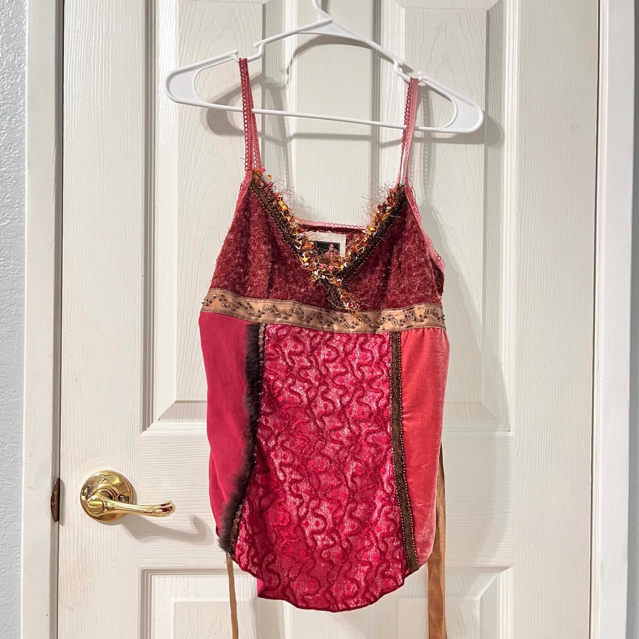 Vintage Designer Beaded Cami Size M (fits a size S... | Depop