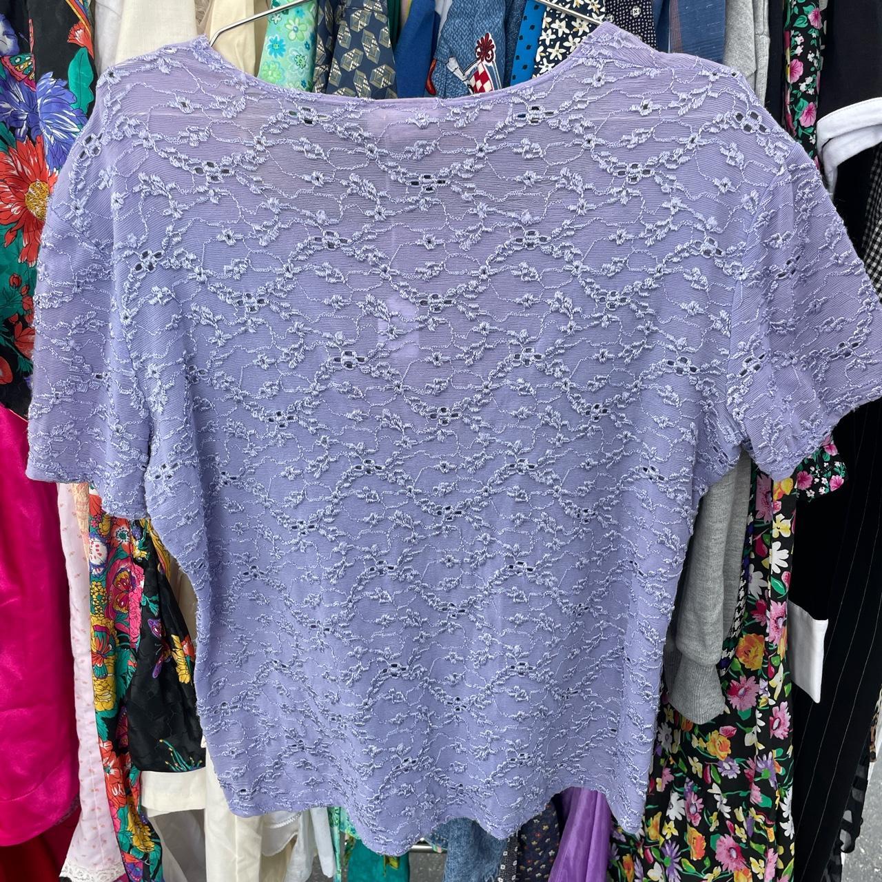Nicola 90s periwinkle top! Labeled a medium but I’d... - Depop