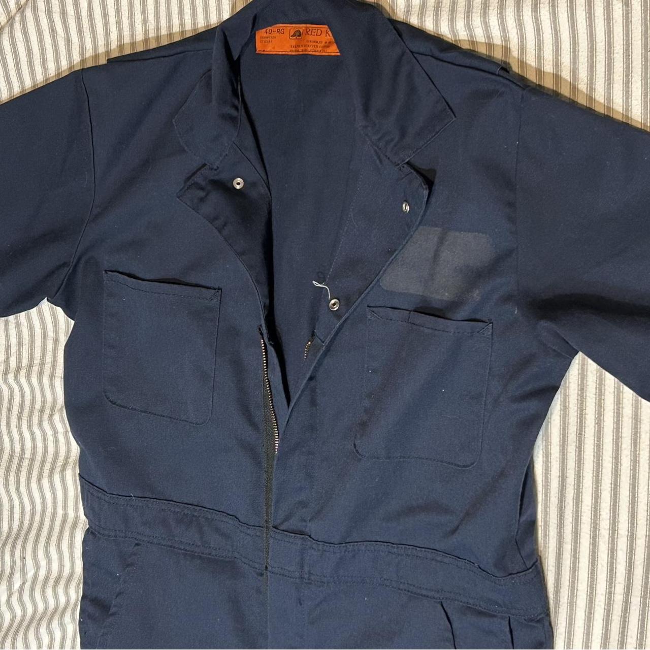 red kap 40 rg navy coverall poly and cotton only... - Depop