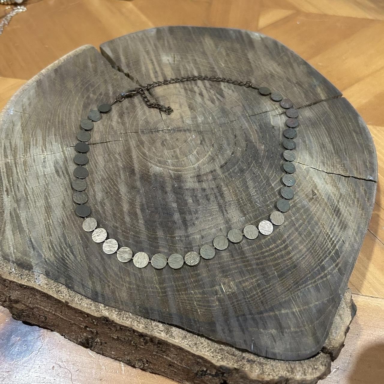 Handmade silver coin necklace Boho jewellery - Depop