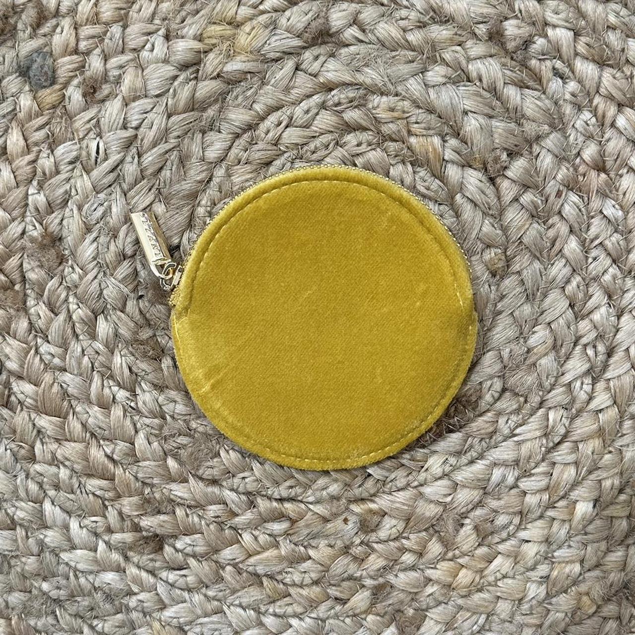 sezane yellow felt/velvet coin purse new never... - Depop