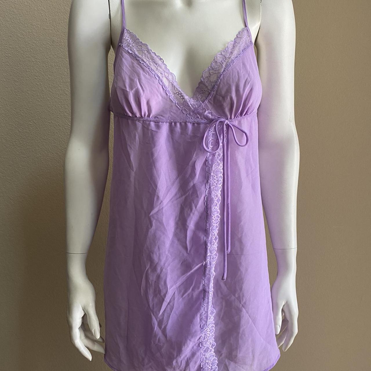 Victoria’s Secret purple chemise slip lingerie dress... - Depop