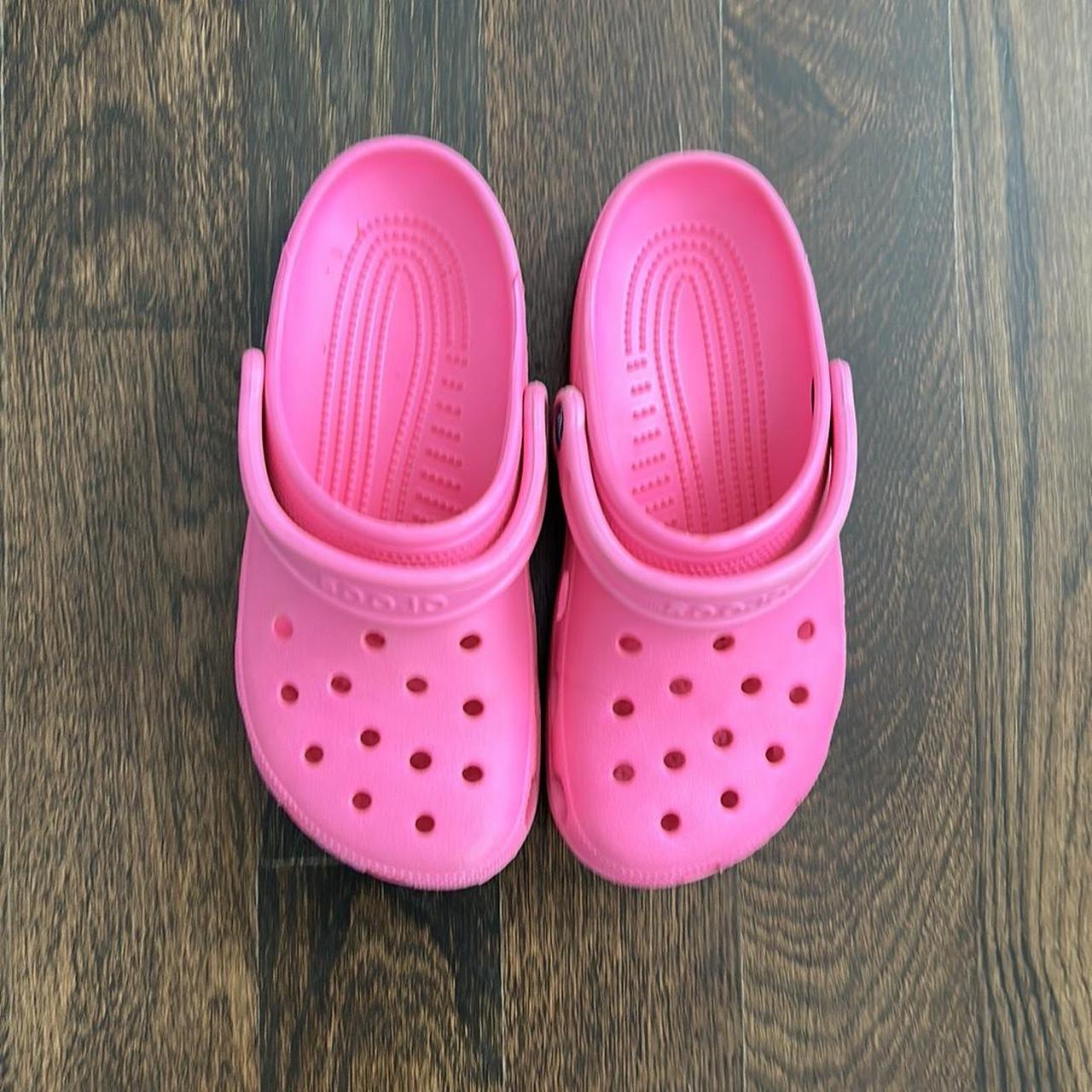 Crocs Classic Clogs in bright pink color. Women’s... - Depop