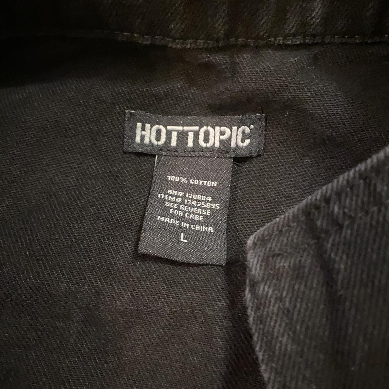 black denim jacket by hot topic! size large i... - Depop