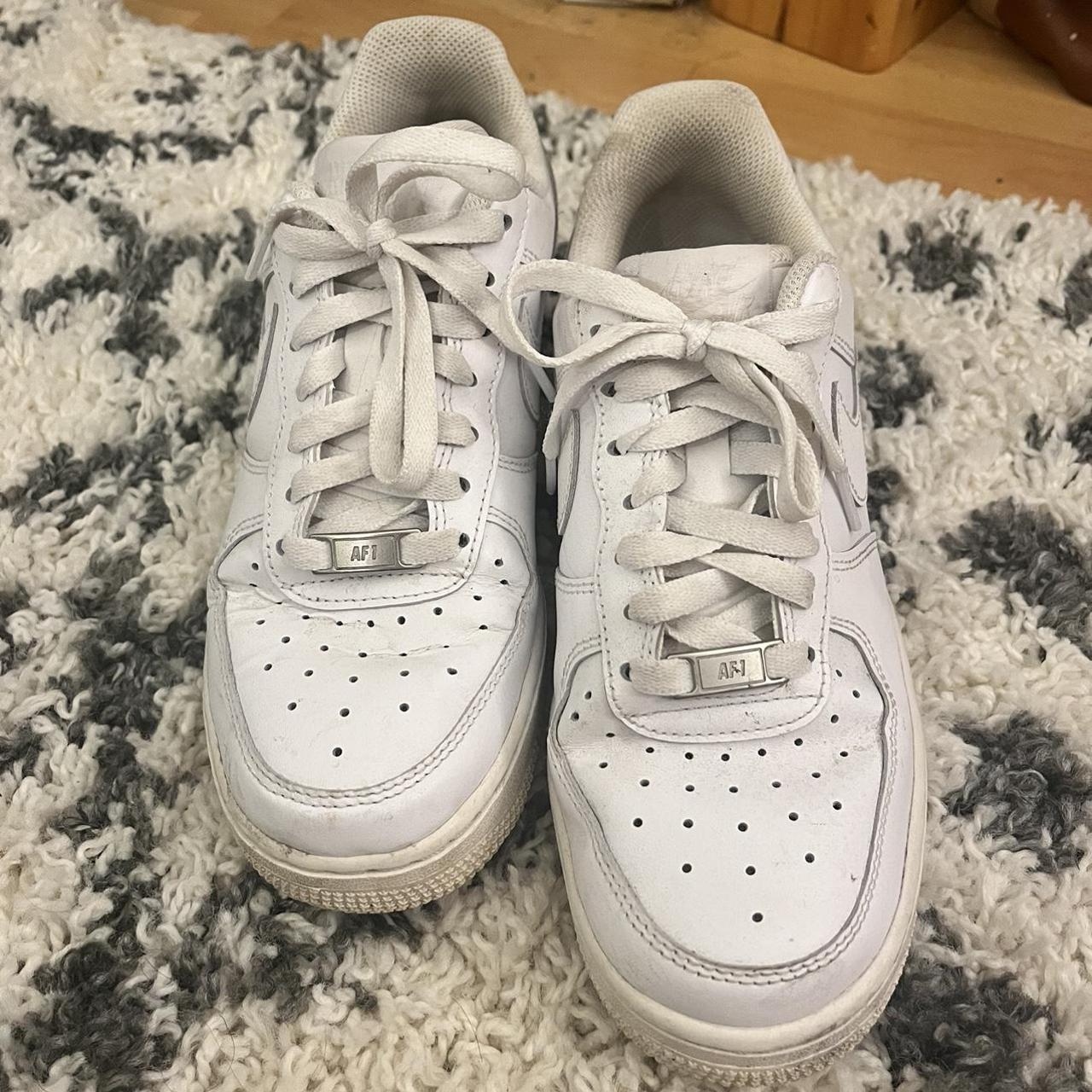 The classic white Nike Air Force 1 - treated these... - Depop