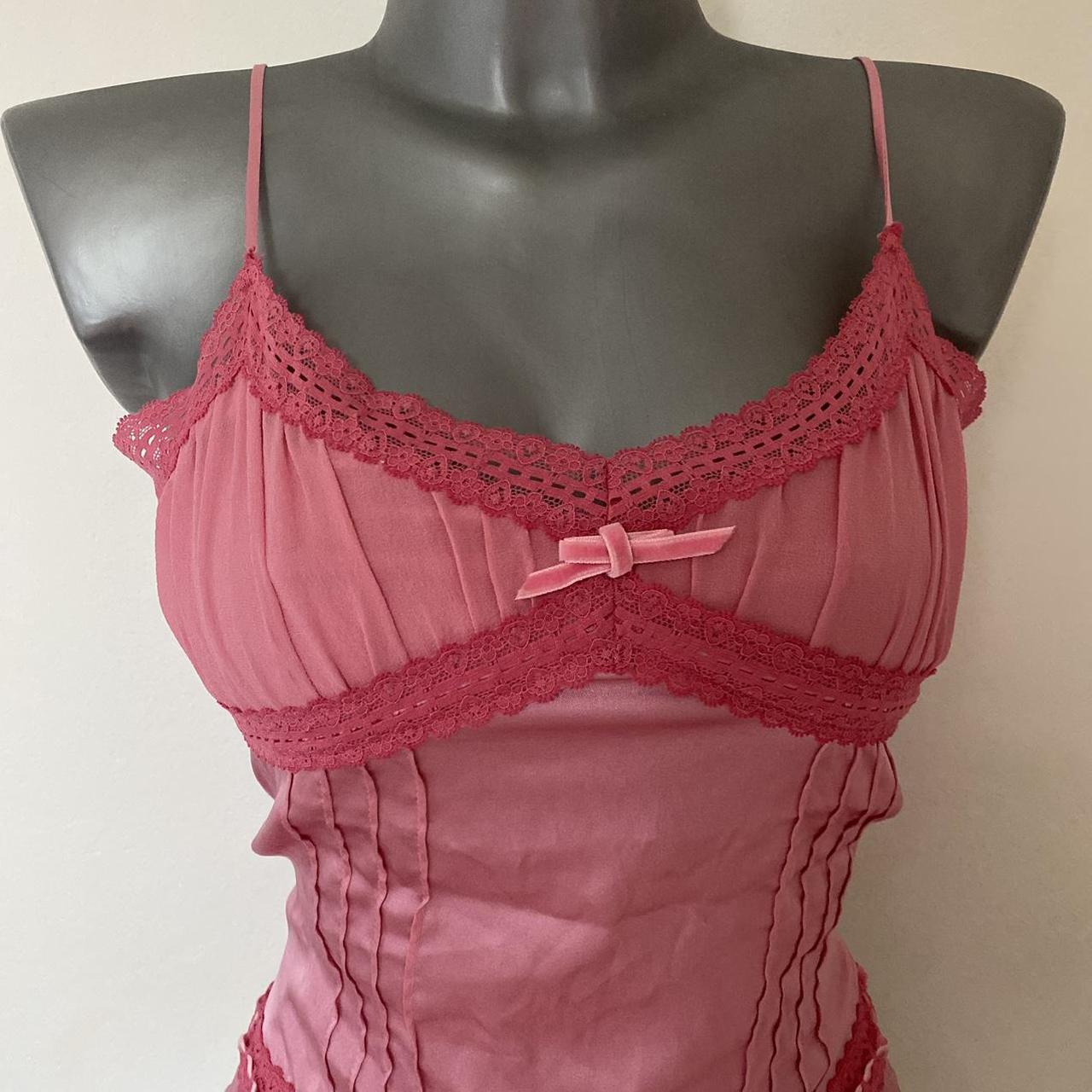 Bebe cami top 🎀 Features a blend of both baby pink... - Depop