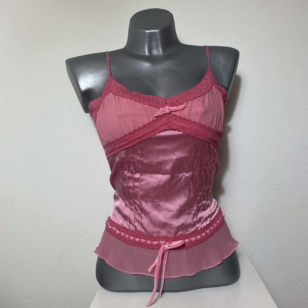 Bebe cami top 🎀 Features a blend of both baby pink... - Depop