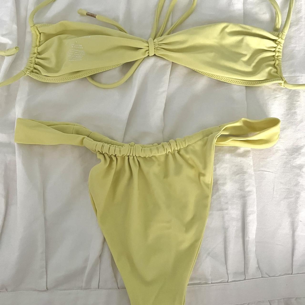 Bāmba Swim Women's Yellow Bikinis-and-tankini-sets | Depop