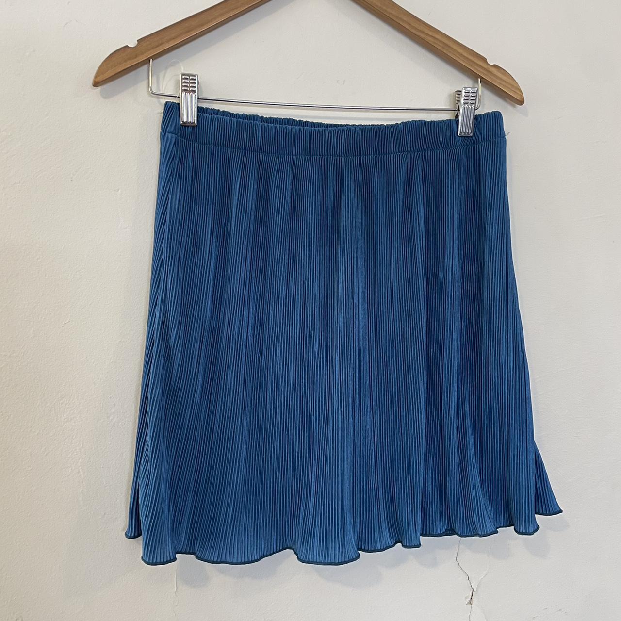 Peppermayo blue metallic mini skirt - size 12 Soft... - Depop