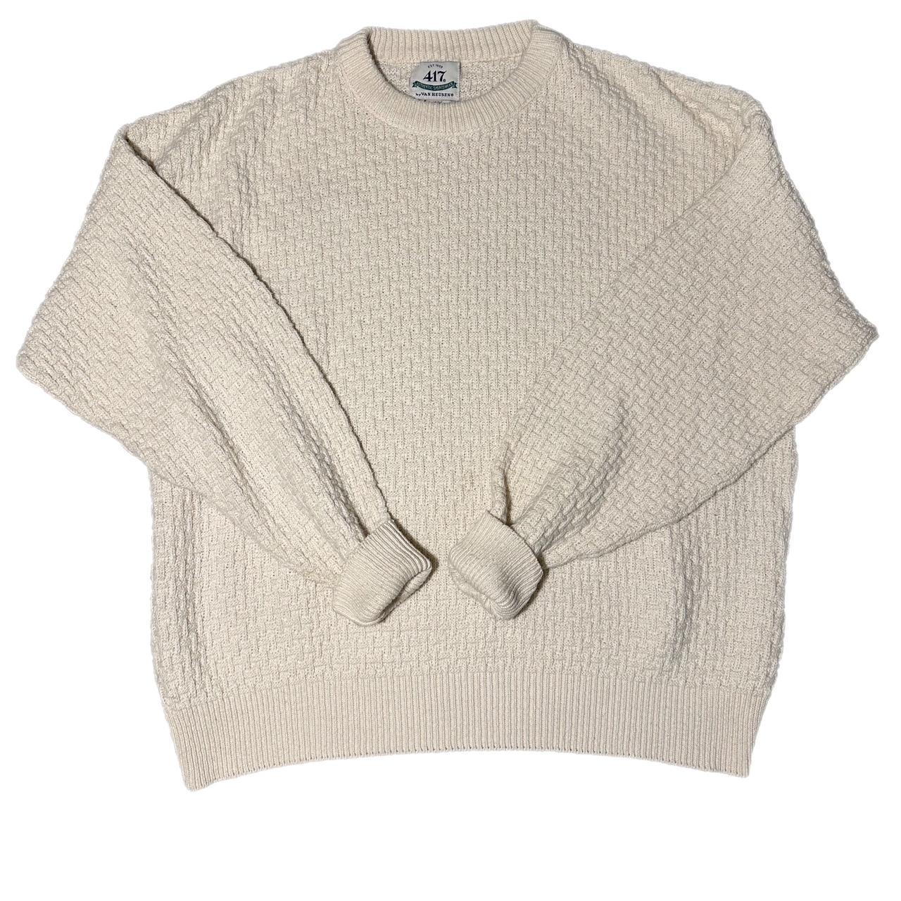 Vintage Van-Heusen chunky cottage sweater. Beautiful... - Depop