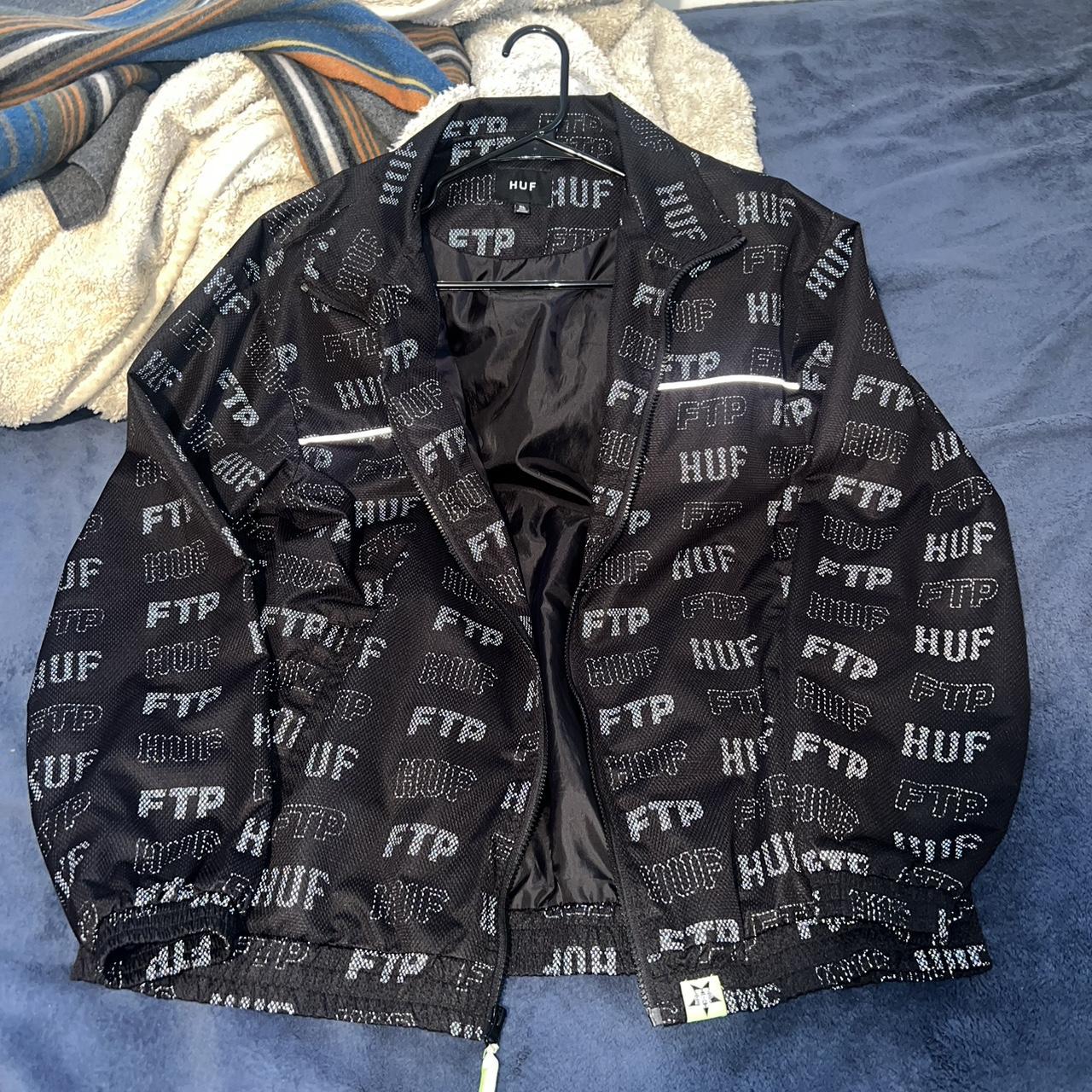 HUF x FTP Reflective track jacket 10/10 condition... - Depop
