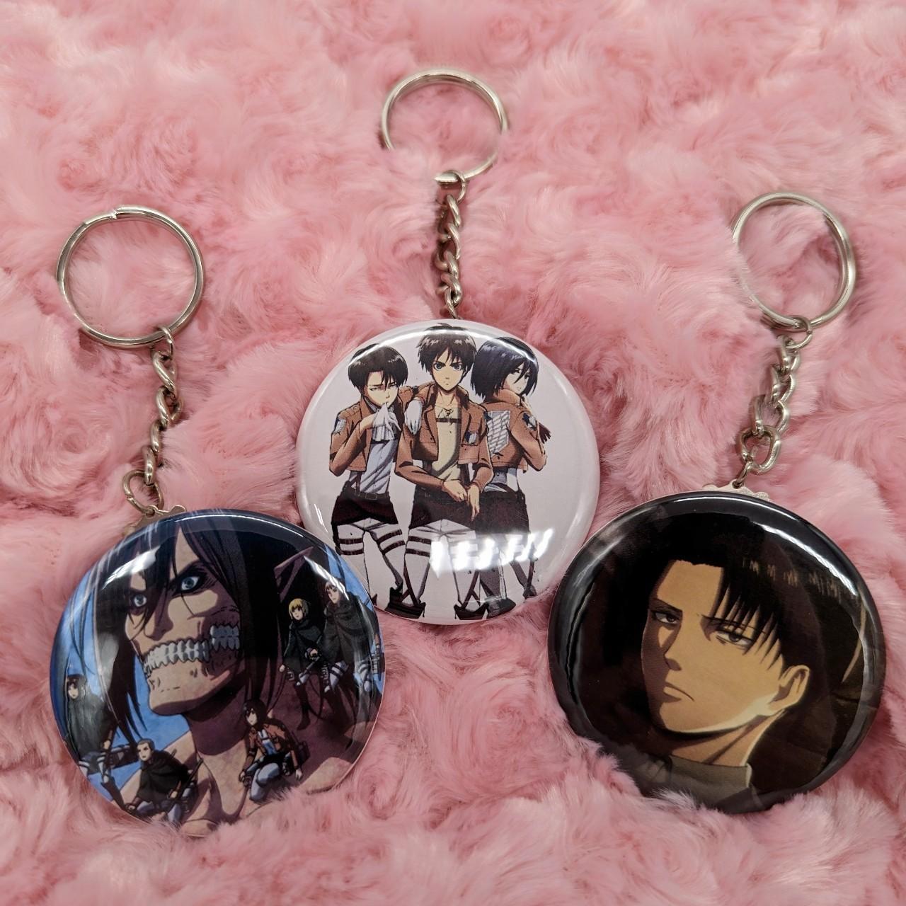 Attack on Titan Anime Keychains or Pinback Buttons,... | Depop