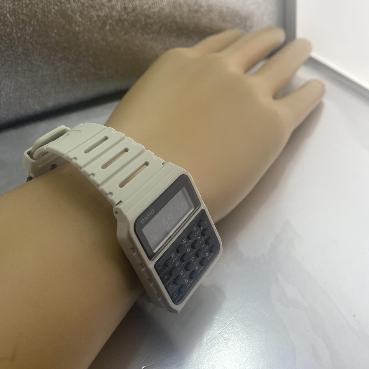Casio Calculator Unisex Size White Milk Color 35mm... - Depop
