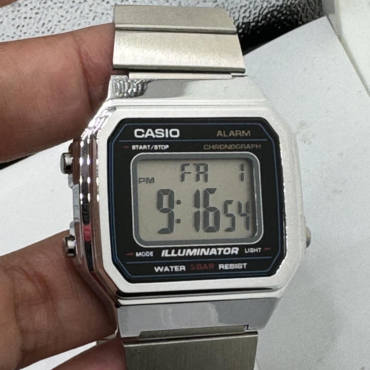 Men Casio Stainless Steel Color Black / Gray , 38 mm... - Depop