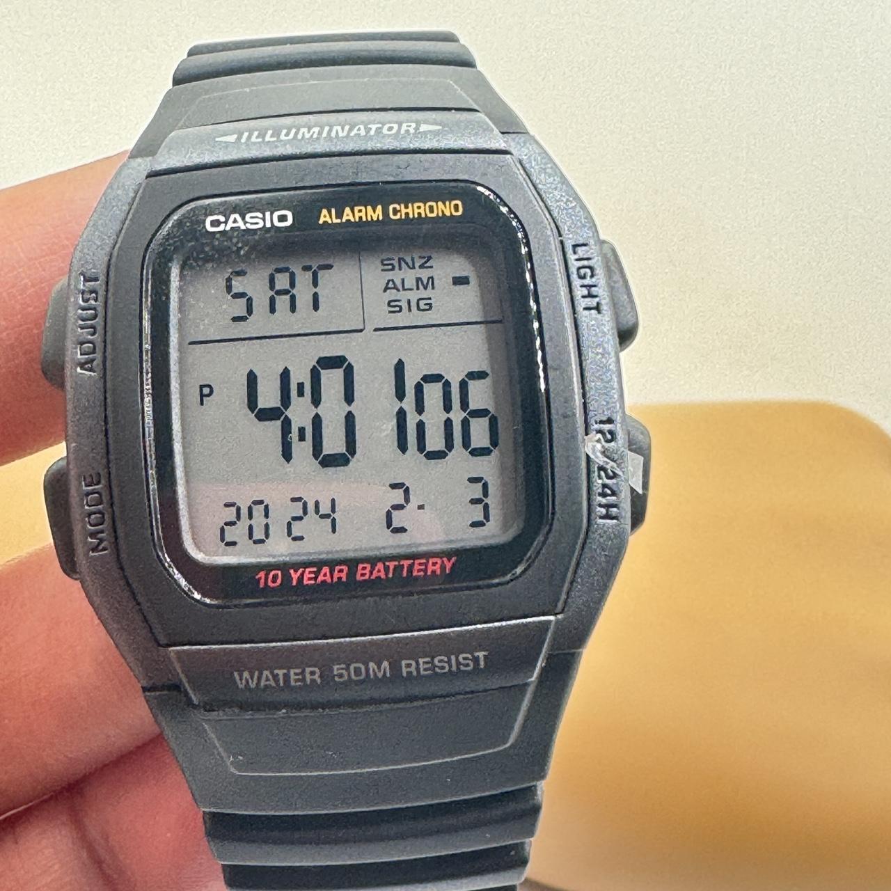 Casio Digital Watch Color Grey Black Adjustable... - Depop