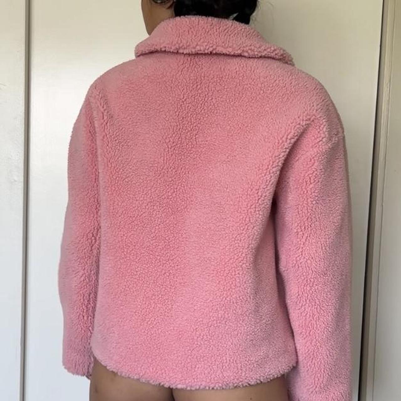 Topshop Teddy Pink Barbie Coat in Size 2 or... - Depop