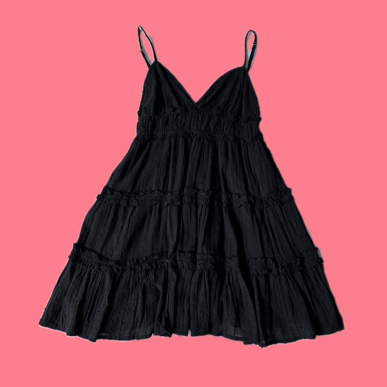 Cotton On black tiered mini dress in great... - Depop