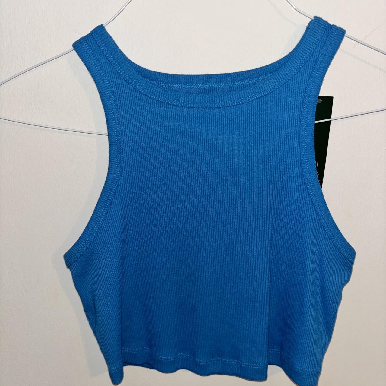 Blue wild fable cropped tank never worn tag still... - Depop
