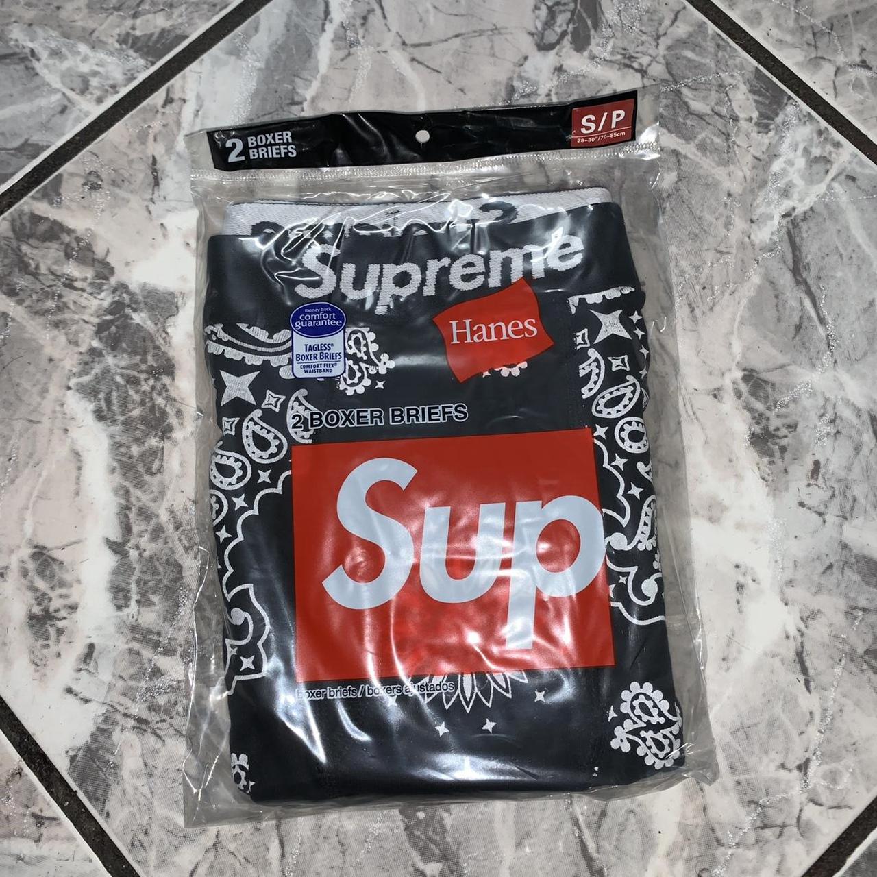Supreme Hans Black Bandana Boxer Briefs Condition:... - Depop