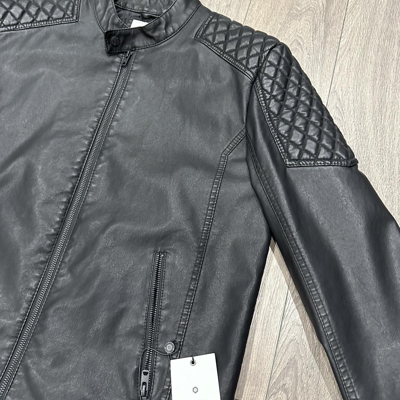 Jack & Jones Core leather style biker jacket Brand... - Depop